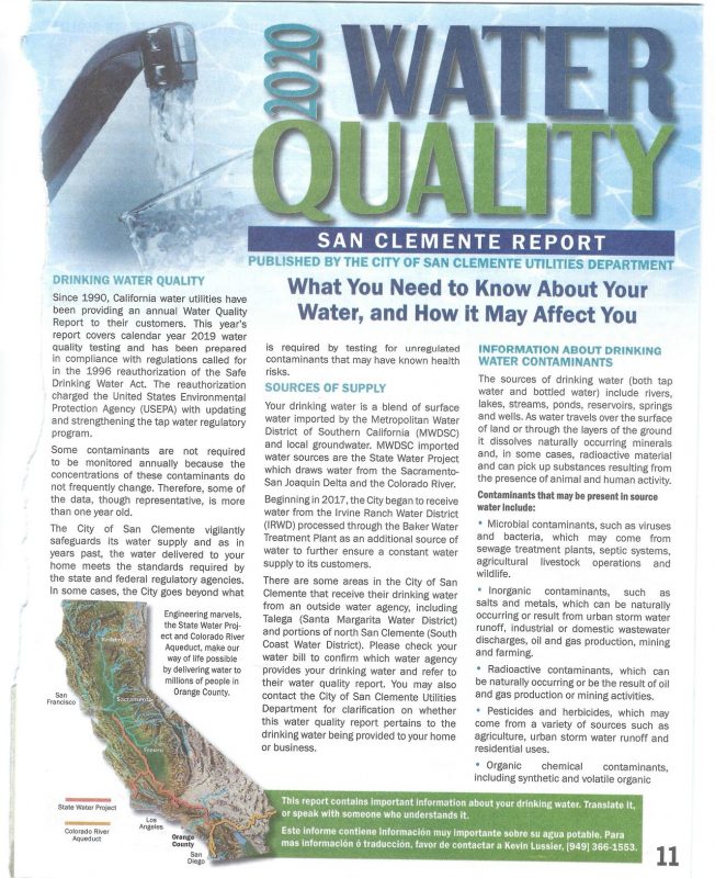 2020 Water Quality Report – Pacific Water Solutions